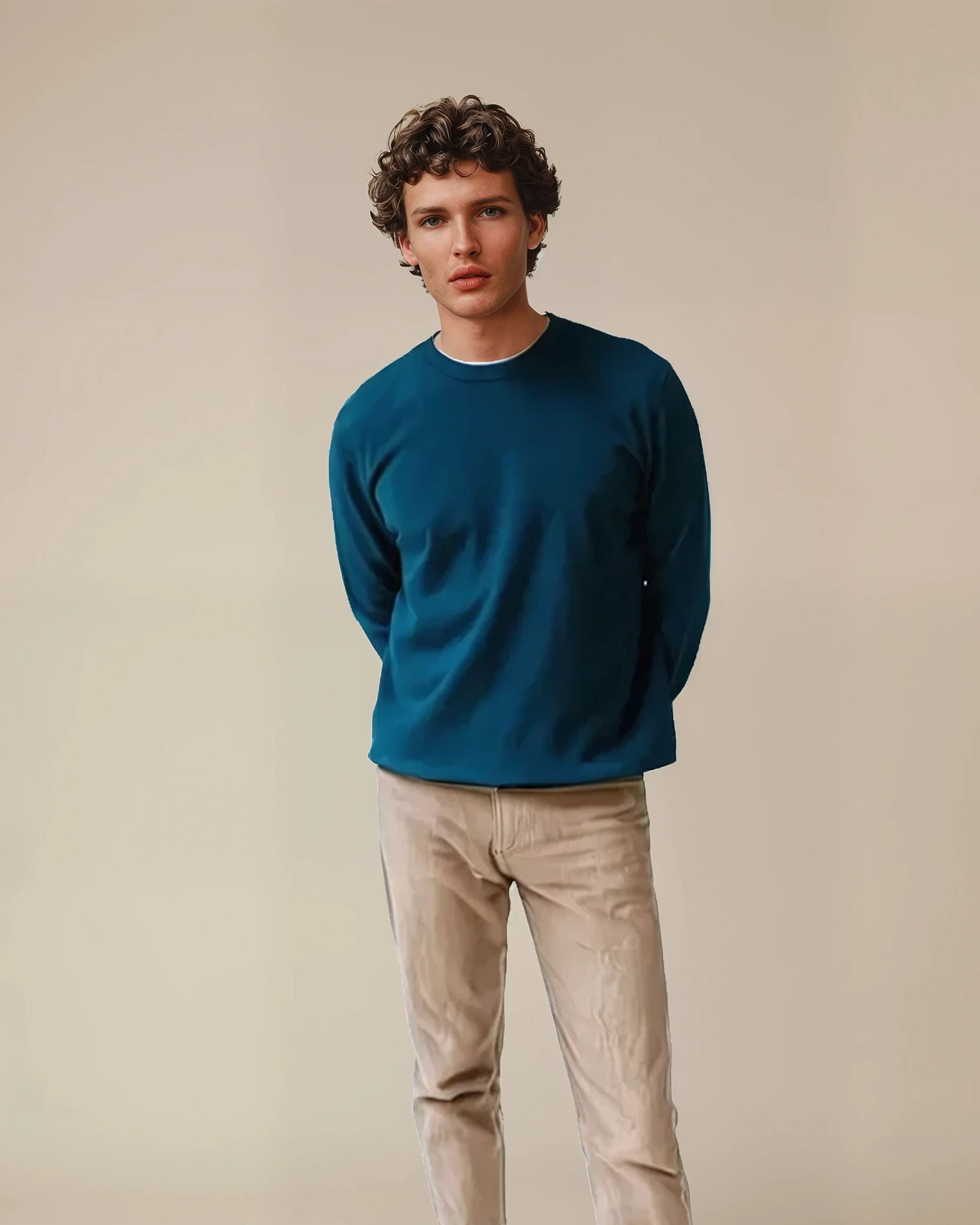 CALEB TALL | Ecoviscose - Men's Crewneck Sweater | On-Demand 3D Knit