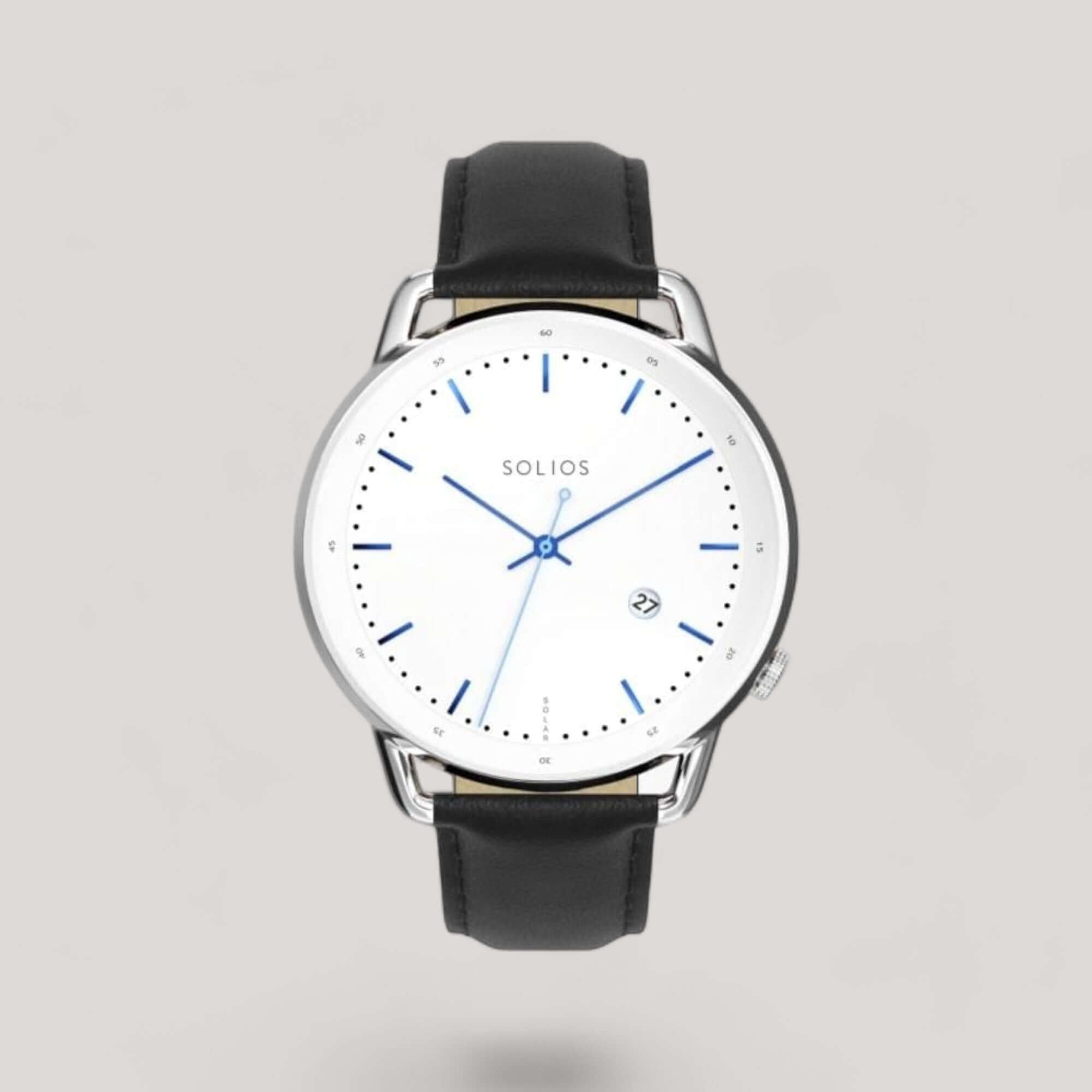 Solar Curve | White Dial - Silver Case | SOLIOS Solar Powered Watches ...