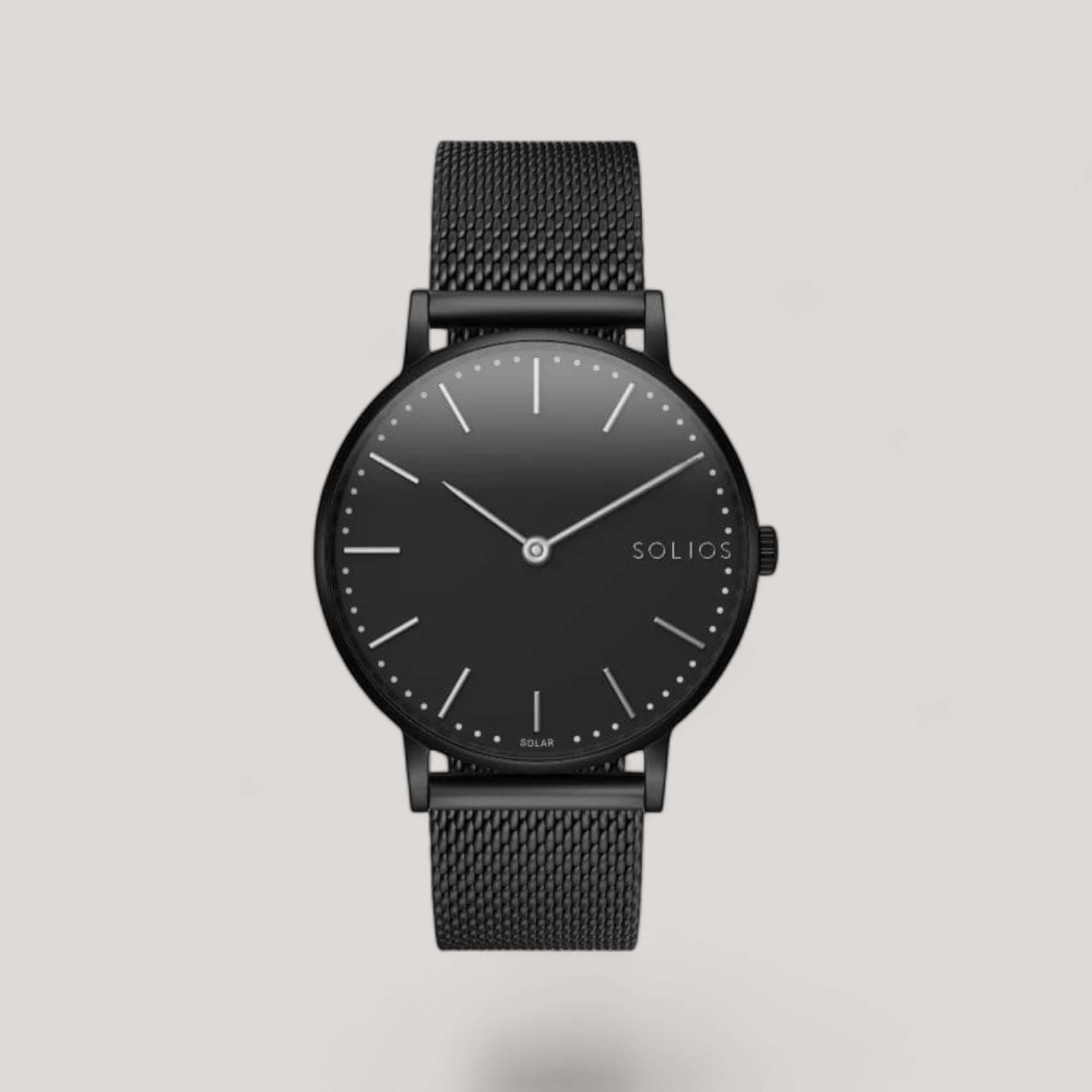 The Solar Classic | Black Dial - Black Case | SOLIOS